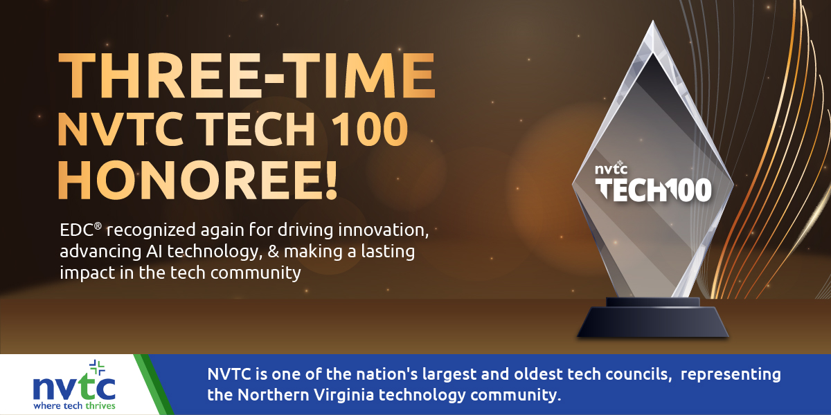 EDC® Named NVTC Tech100 Technology Company for Second Time, Third ...